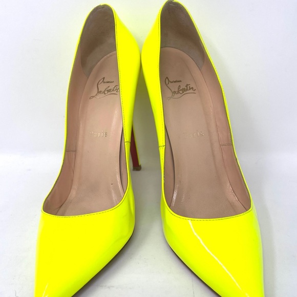 Christian Louboutin | Shoes | 39 Neon Yellow Christian Louboutin 2mm ...